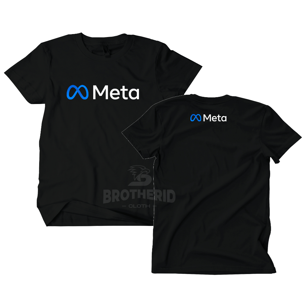 Jual Kaos META Facebook Baju Internet Marketing Logo Teknologi Katun ...