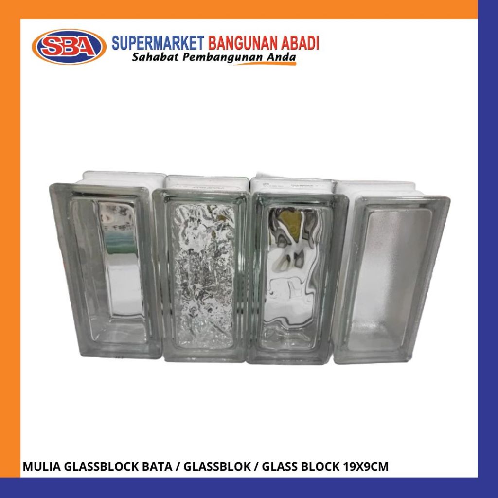 Jual MULIA GLASSBLOCK BATA / GLASSBLOK / GLASS BLOCK 19X9CM | Shopee ...