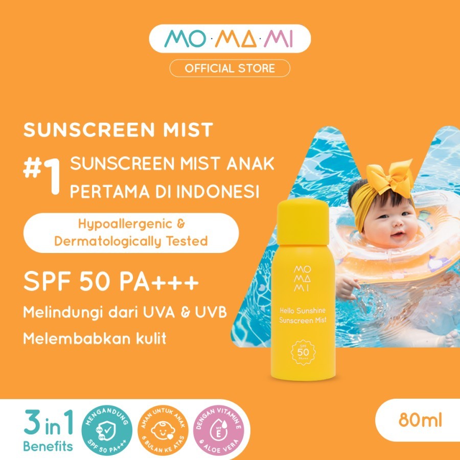 Jual Momami Hello Sunshine Sunscreen Mist 80ml | Shopee Indonesia