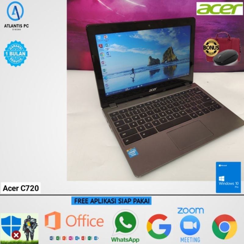 Jual Laptop Acer C720 Ram 4GB SSD 128GB Windows 10 SIAP PAKAI !!! | Shopee Indonesia
