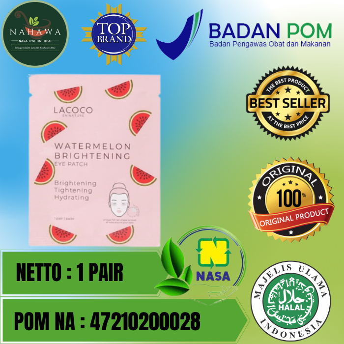 Jual Lacoco Watermelon Brightening Eye Patch sebagai masker untuk ...