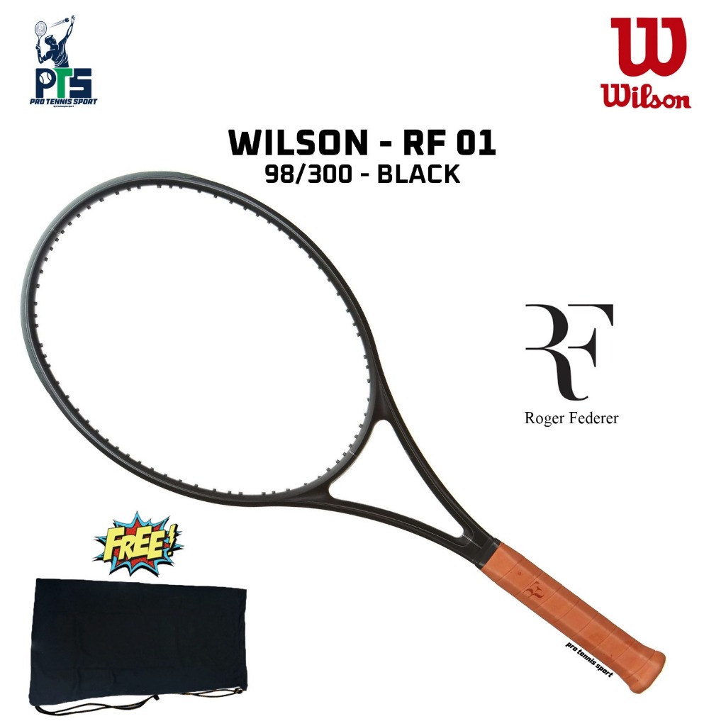 Jual Raket Tenis Wilson Roger Federer RF01 98 300 gr Black | Shopee ...