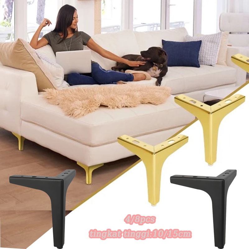 Jual 4pcs Set Kaki Sofa hitam Segitiga / Kaki Sofa hitam / kaki meja ...