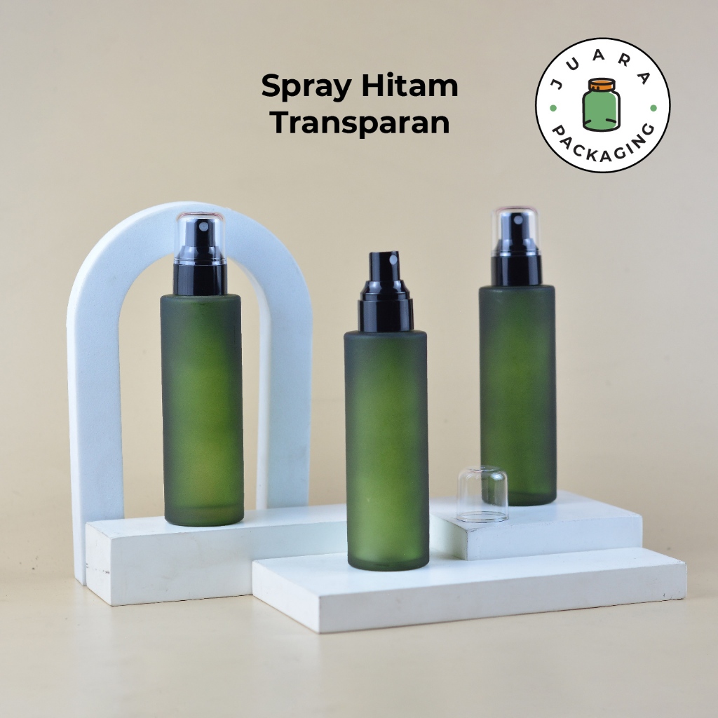 Jual Botol Spray Kaca 100ml Warna Hijau Buram Tebal dengan Tutup Spray ...
