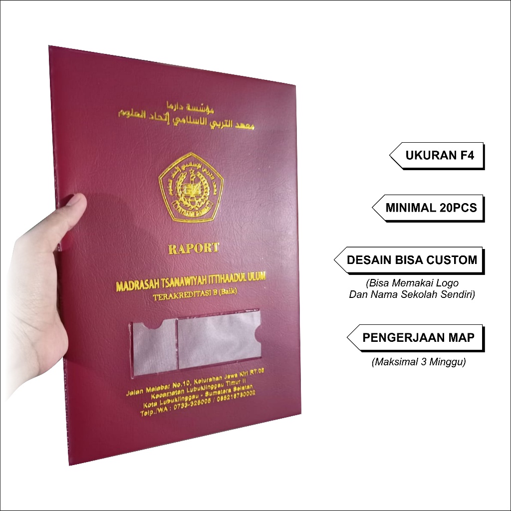 Jual (MIN. 20PCS) CETAK MAP RAPORT ISI PLASTIK 30 LEMBAR UNTUK RA KB TK ...