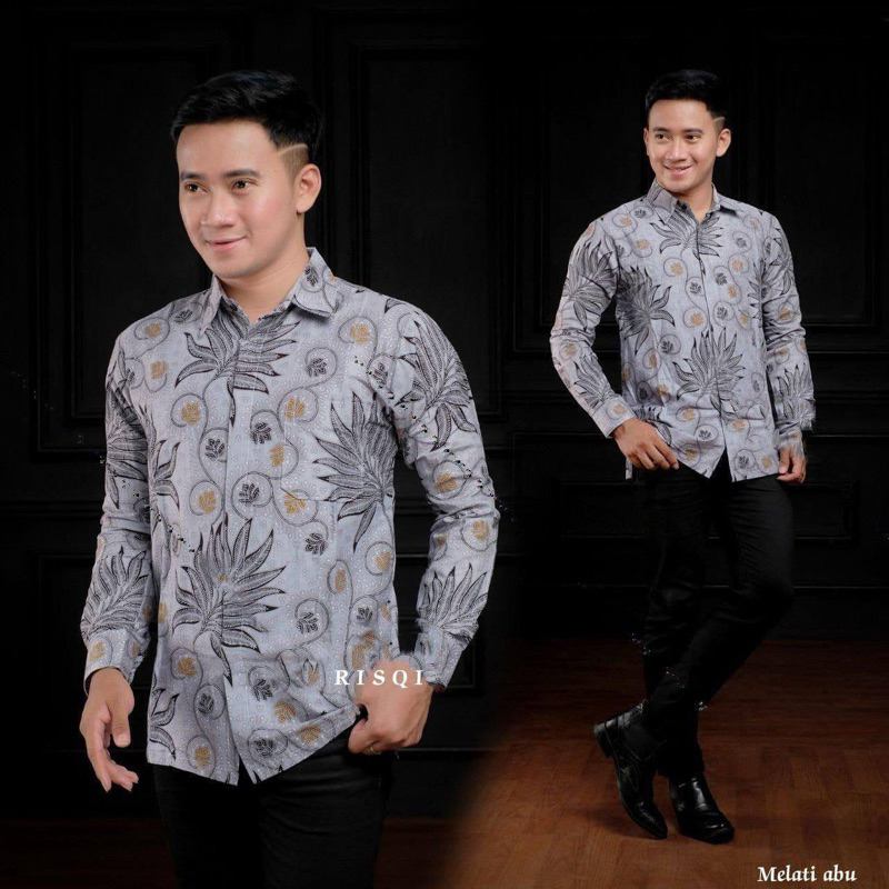Jual Kemeja Batik Pria Lengan Panjang Casual Modern SIZE M L XL XXL | Shopee Indonesia