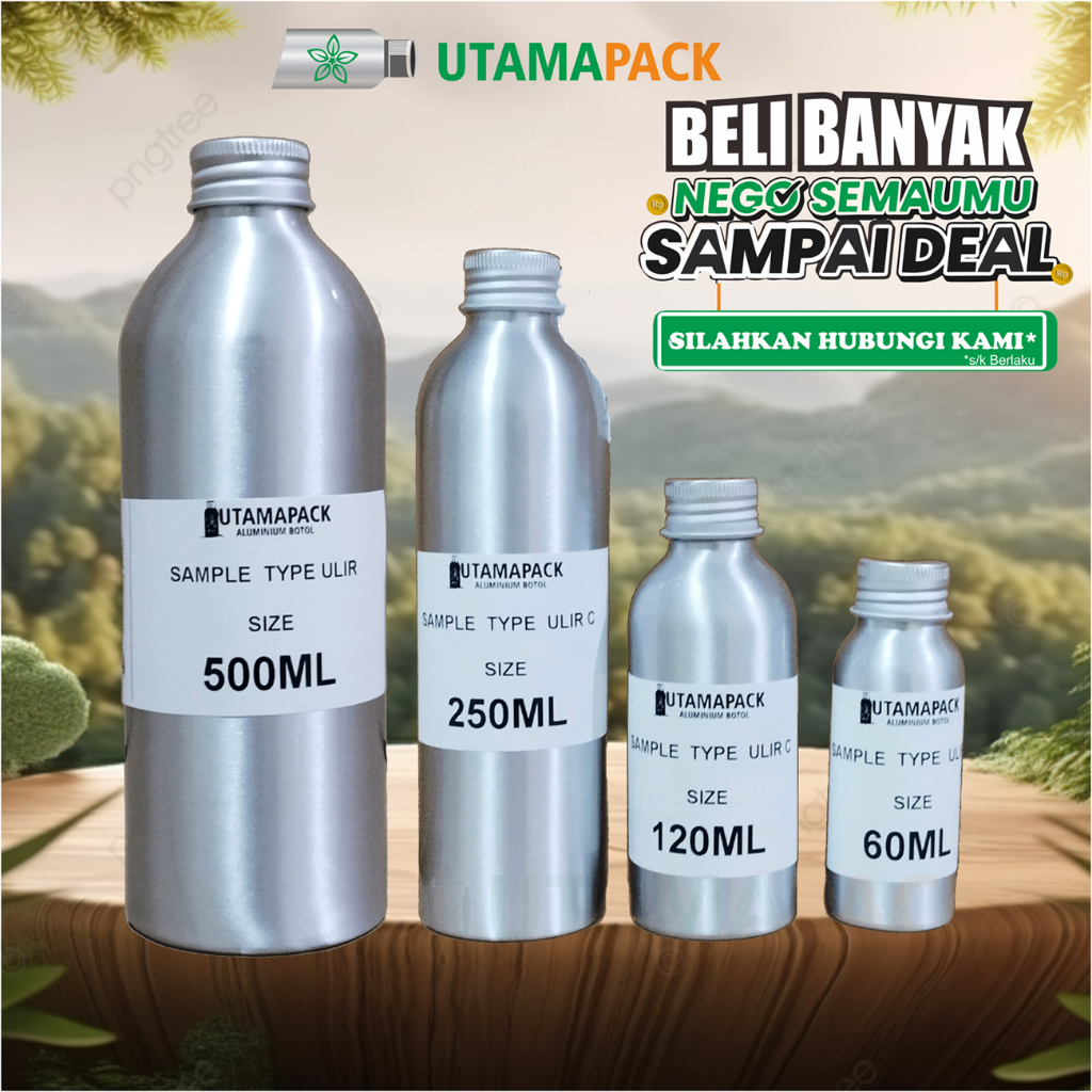 Jual Botol Kaleng aluminium dengan Tutup Aluminium Ulir BARU | Shopee ...