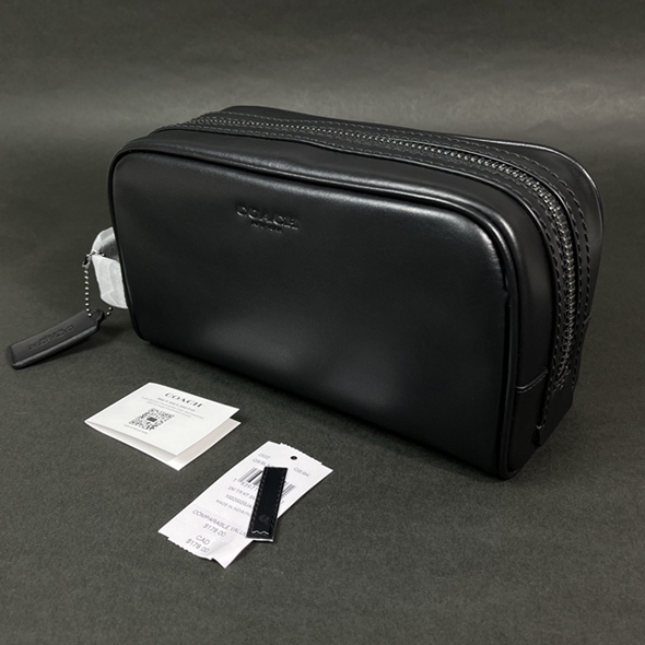 Jual Tas Pria Coach SMALL Travel Kit Pouch BLACK / All variant Clucth ...