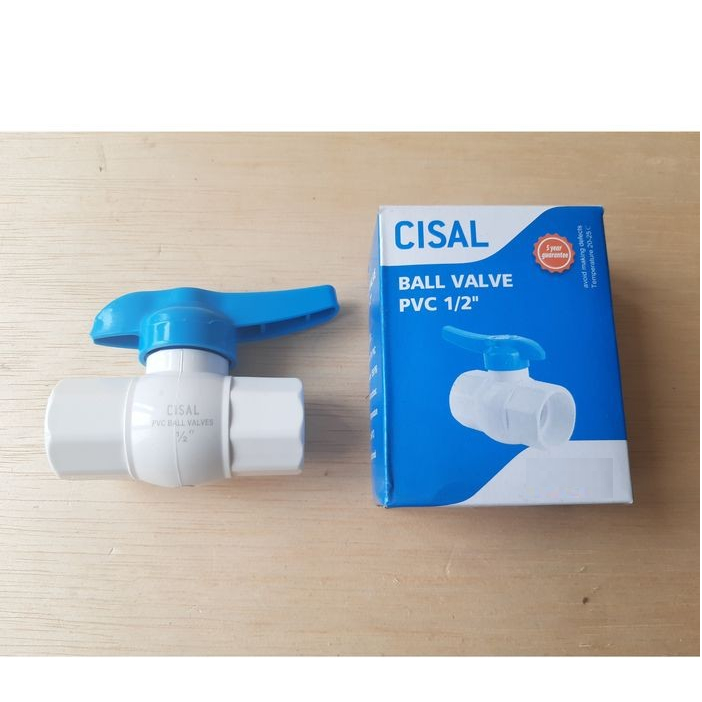 Jual Ballvalve CISAL PVC 1/2" / Ball Valve / Stop Kran 1/2" inch PVC ...