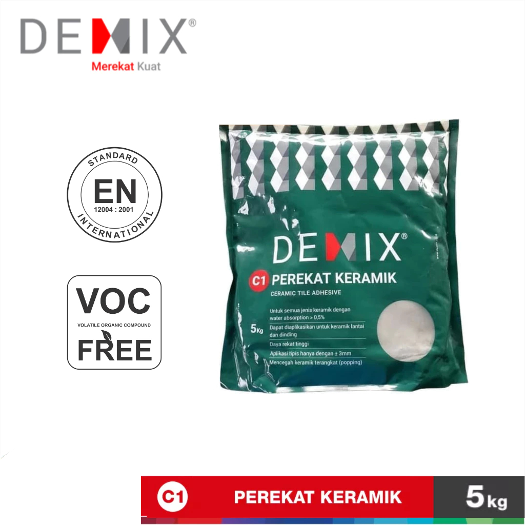 Jual Semen Instan DEMIX C1 5kg Perekat Keramik Mortar Instant Cement ...
