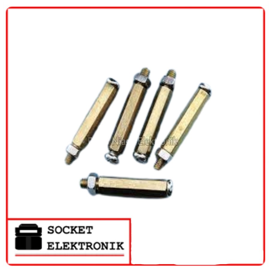 Jual Spacer besi 2cm 2 cm hexagonal segienam | Shopee Indonesia