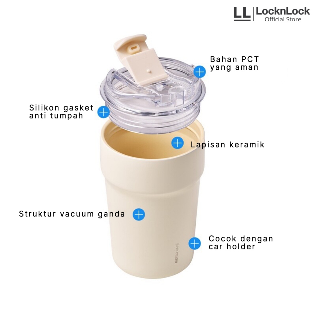 Jual LocknLock Couple Tumbler Metro Cafe Ceramic Coating 400ml ...