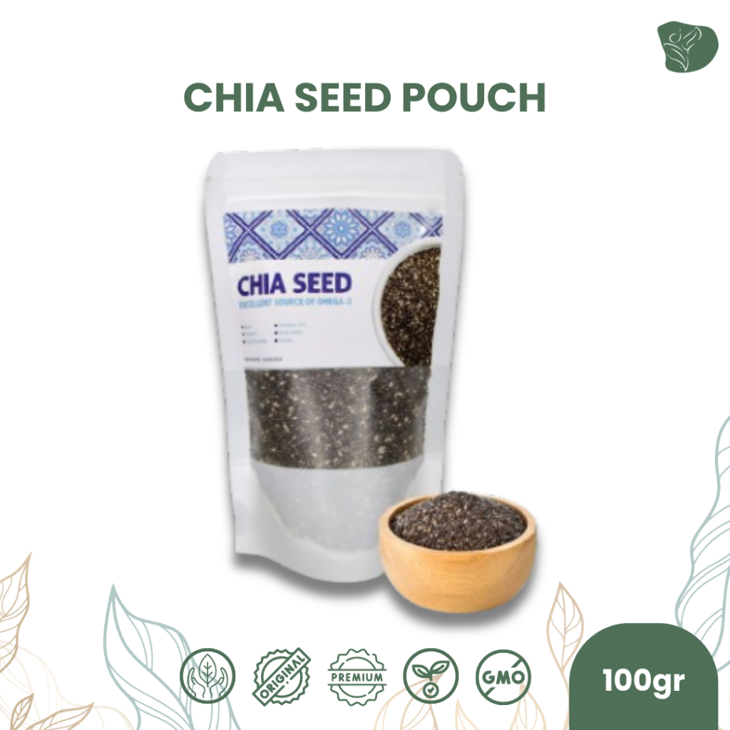 Jual chia seed original 100gr cia seed organik black chia biji chia ...