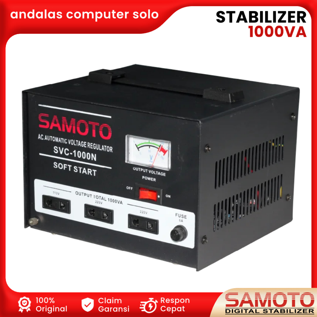 Jual STABILIZER STAVOLT SAMOTO 1000 VA STAVOLT LISTRIK STABILISER ...