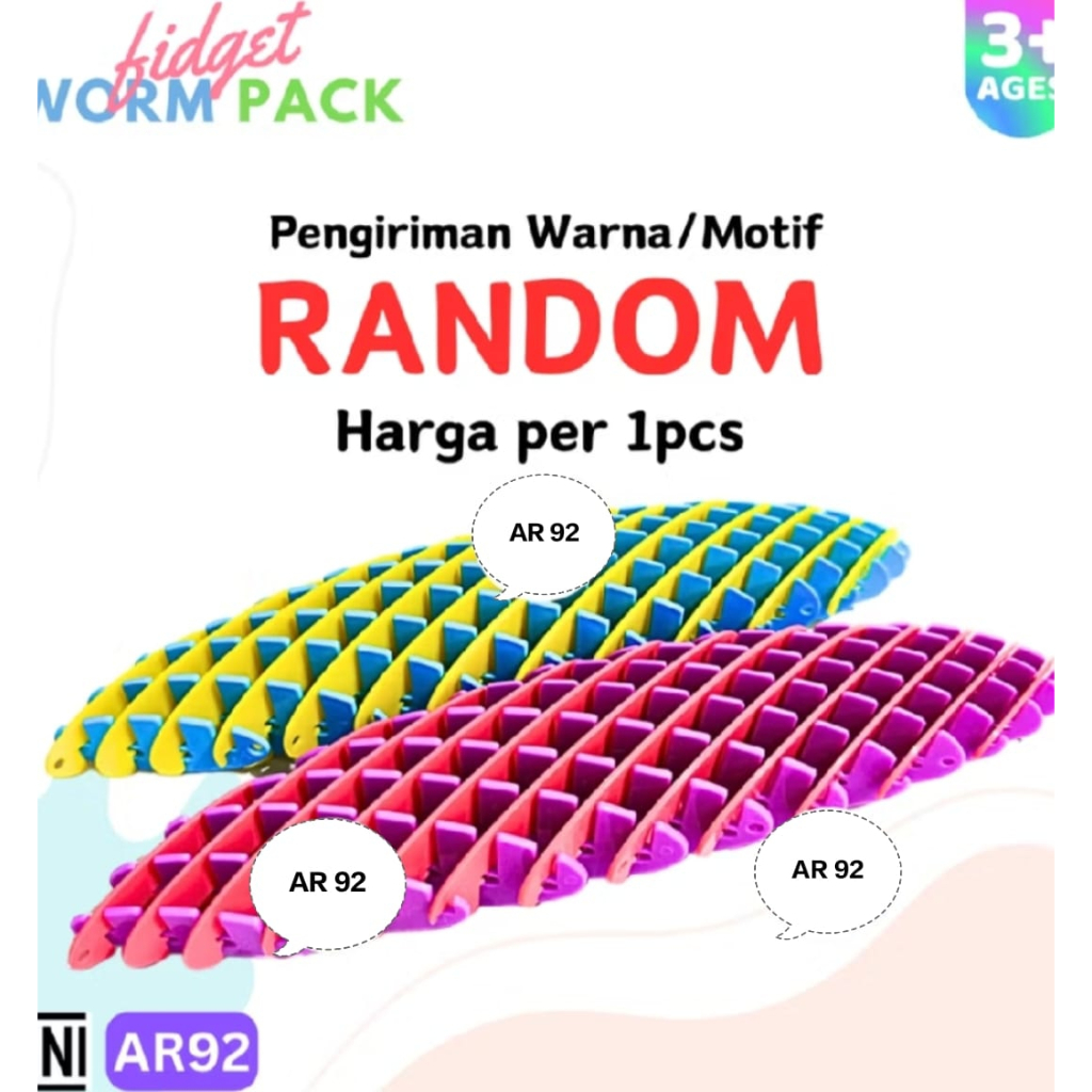 Jual Mainan Squishy Lentur Mainan Pencet Anti Stress Gemes Lucu / Morf Worm Fidget Toys 3D / AR ...