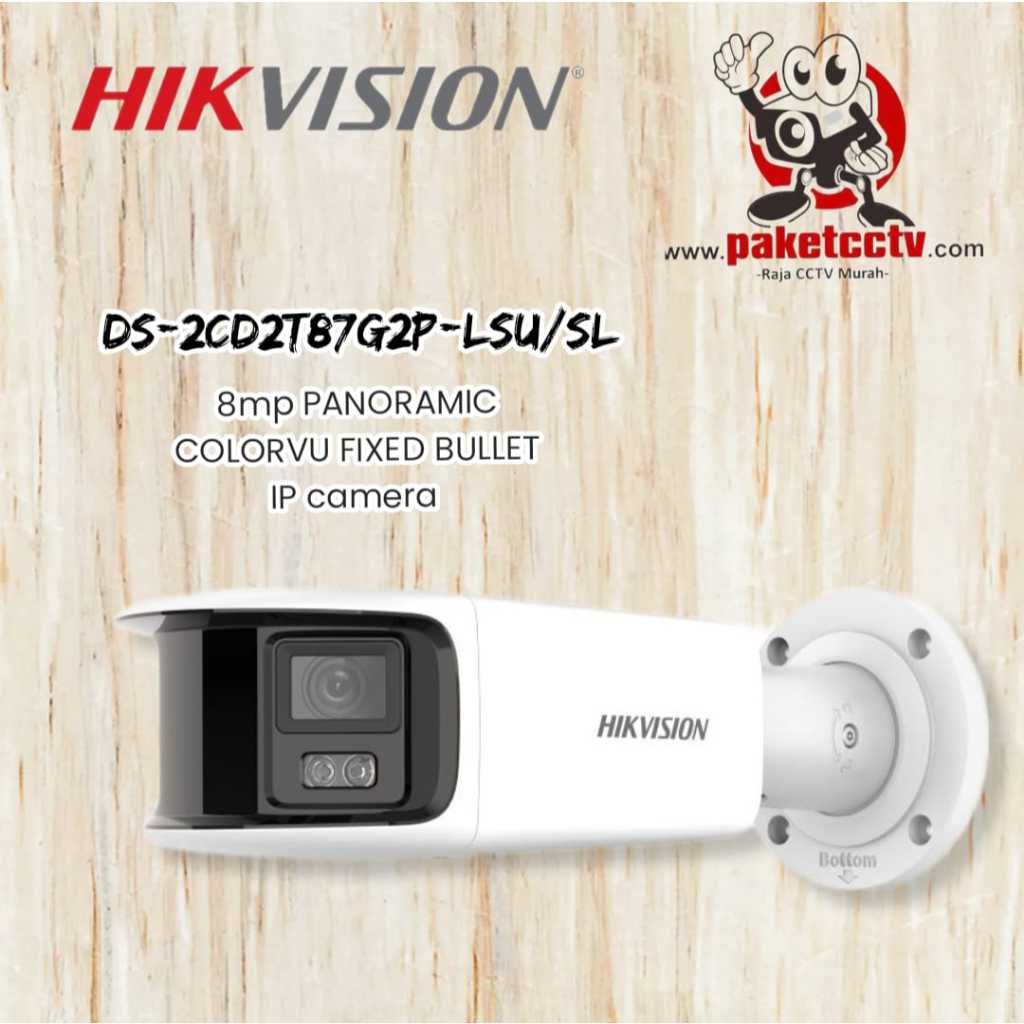 Jual IP Camera CCTV Hikvision Panoramic Colorvu 8MP DS-2CD2T87G2P-LSU/SL | Shopee Indonesia