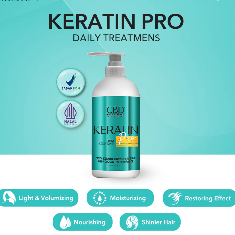Jual CBD Keratin Pro Daily Conditioner 250ml & 1000ml || Skincare ...