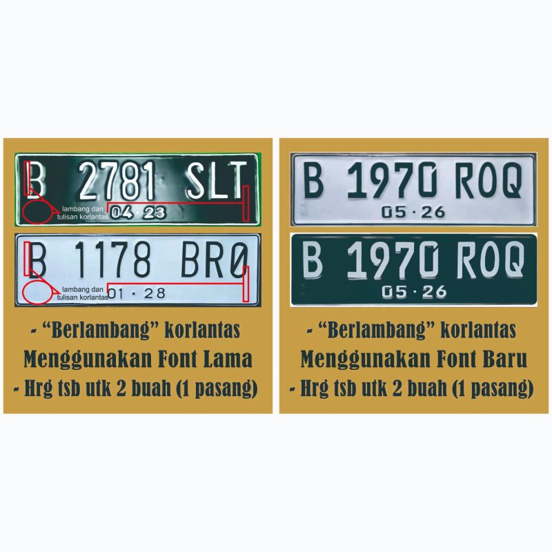 Jual Plat Nomor Mobil (Sepasang) | Shopee Indonesia