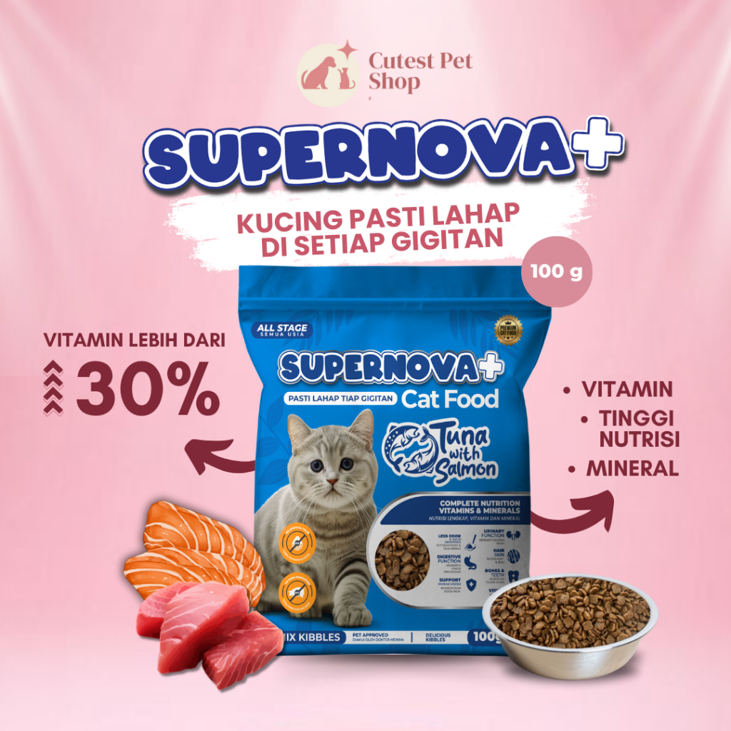 Jual Supernova Plus Makanan Kucing Kering Dry Cat Food Untuk Kucing ...