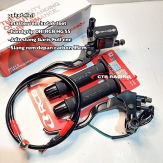 Jual paket lengkap master rem Brembo kotak plus handgrip rcb HG55 plus Jalu garis full cnc plus ...