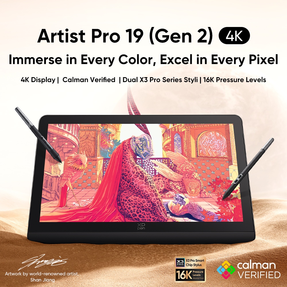 Jual XPPen Artist Pro 19 (Gen 2) 4K Ultravision Drawing Display 18.4inch Pen Display With 16k ...