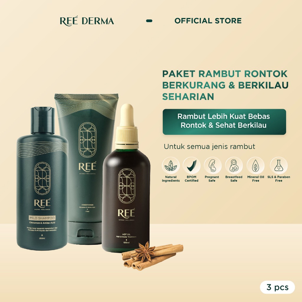 Jual Ree Derma Wellness - Bundle Special Price - Hot Oil 100ml, Mild ...
