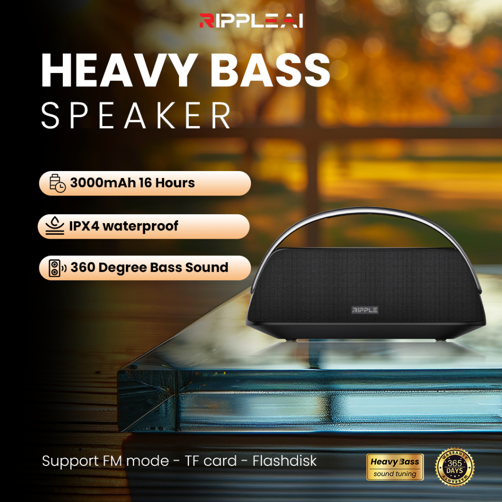 Jual Ripple Bluetooth RBS C041 Heavy Bass Speaker 4 Playing Mode ...