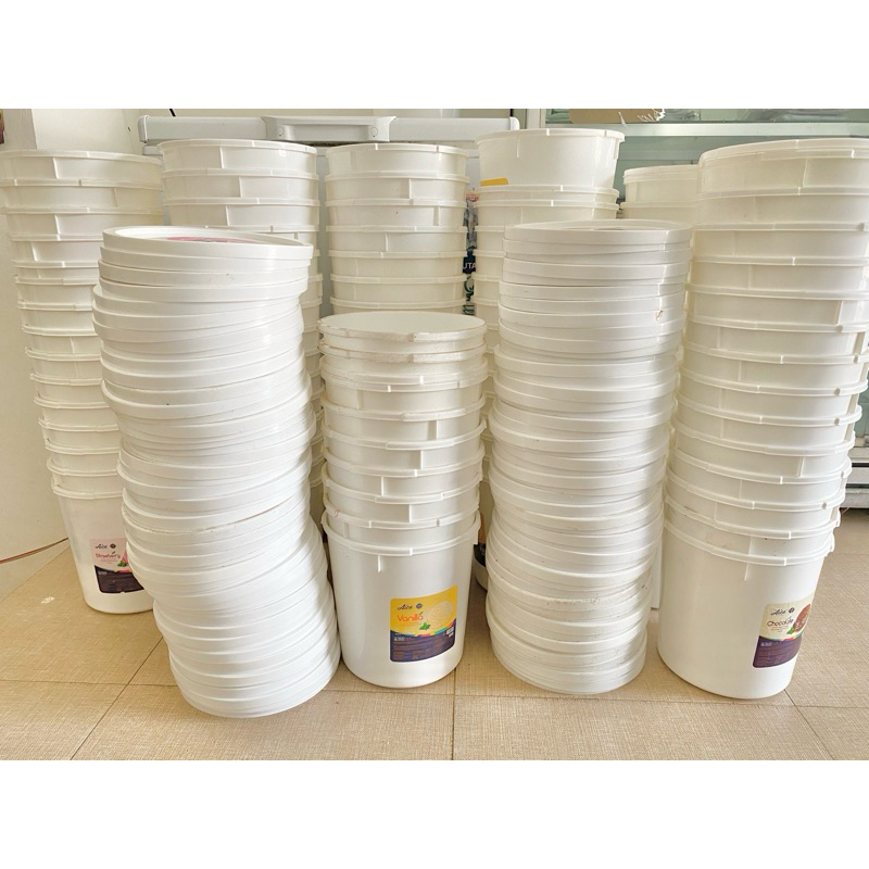 Jual Ember Ice Cream Bulat 8 Liter Bekas | Box Ice Cream bekas | Ember ...