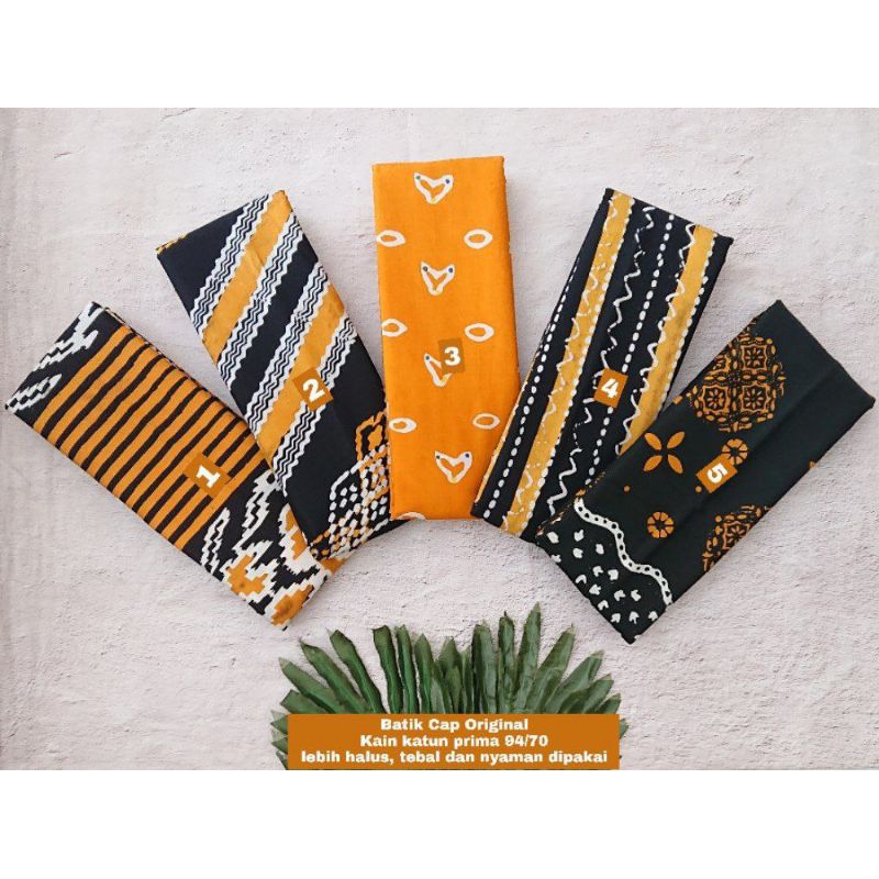 Jual kain batik cap warna kuning hitam | Shopee Indonesia