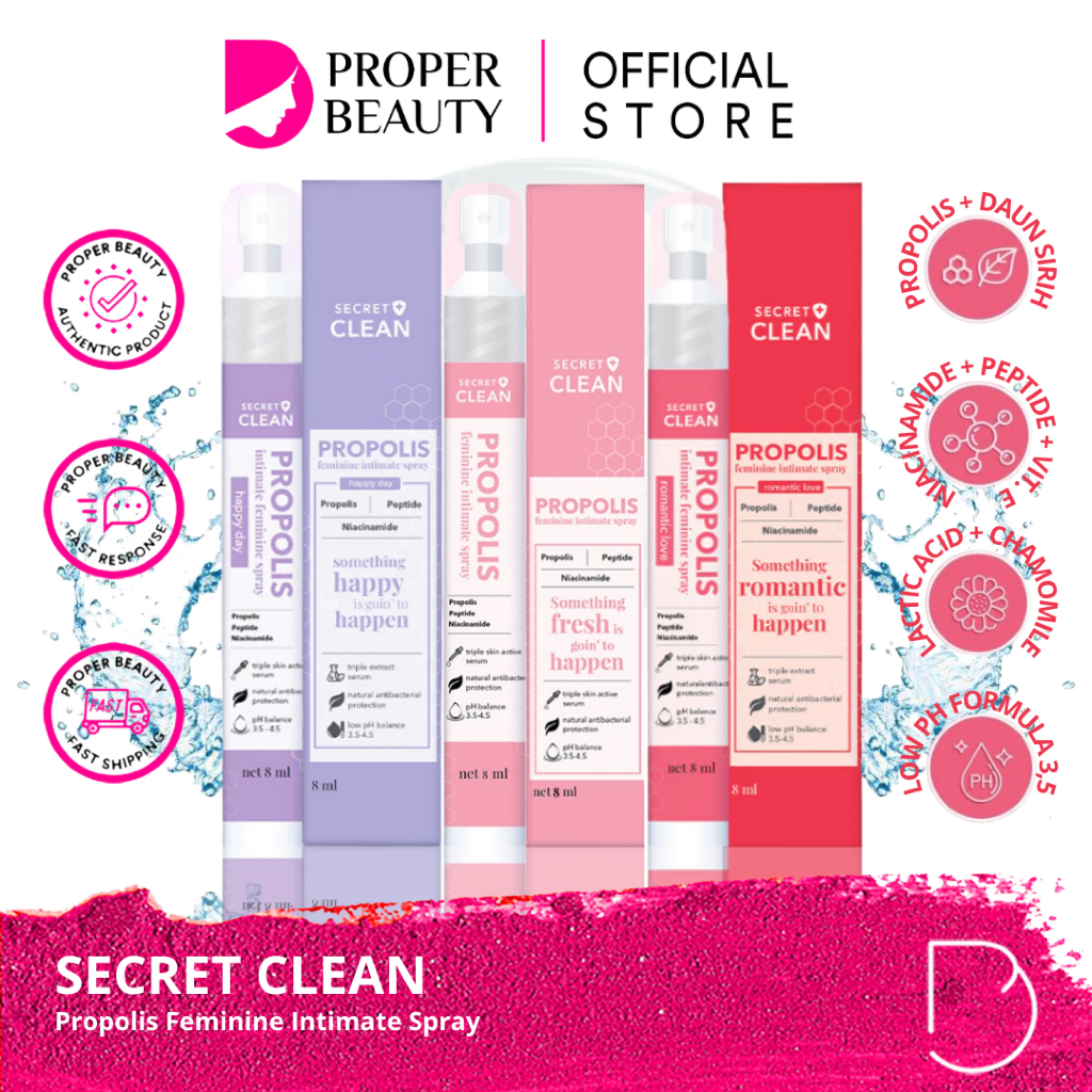 Jual SECRET CLEAN Propolis Feminine Intimate Spray | Sprai Pembersih ...