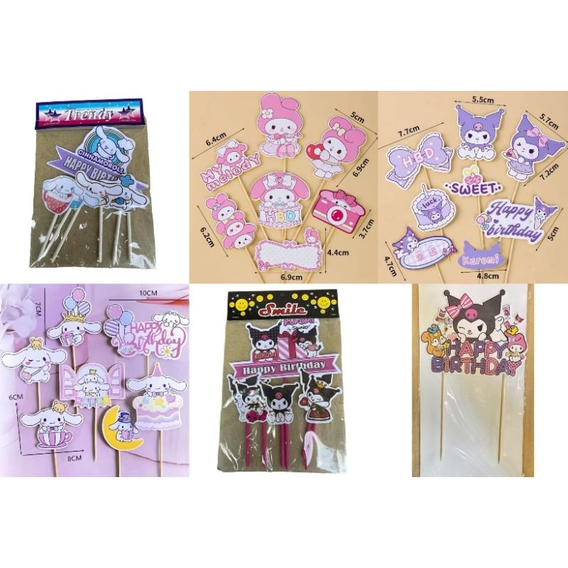 Jual Cake Topper Kuromi Cinnamoroll My Melody Sanrio | Shopee Indonesia