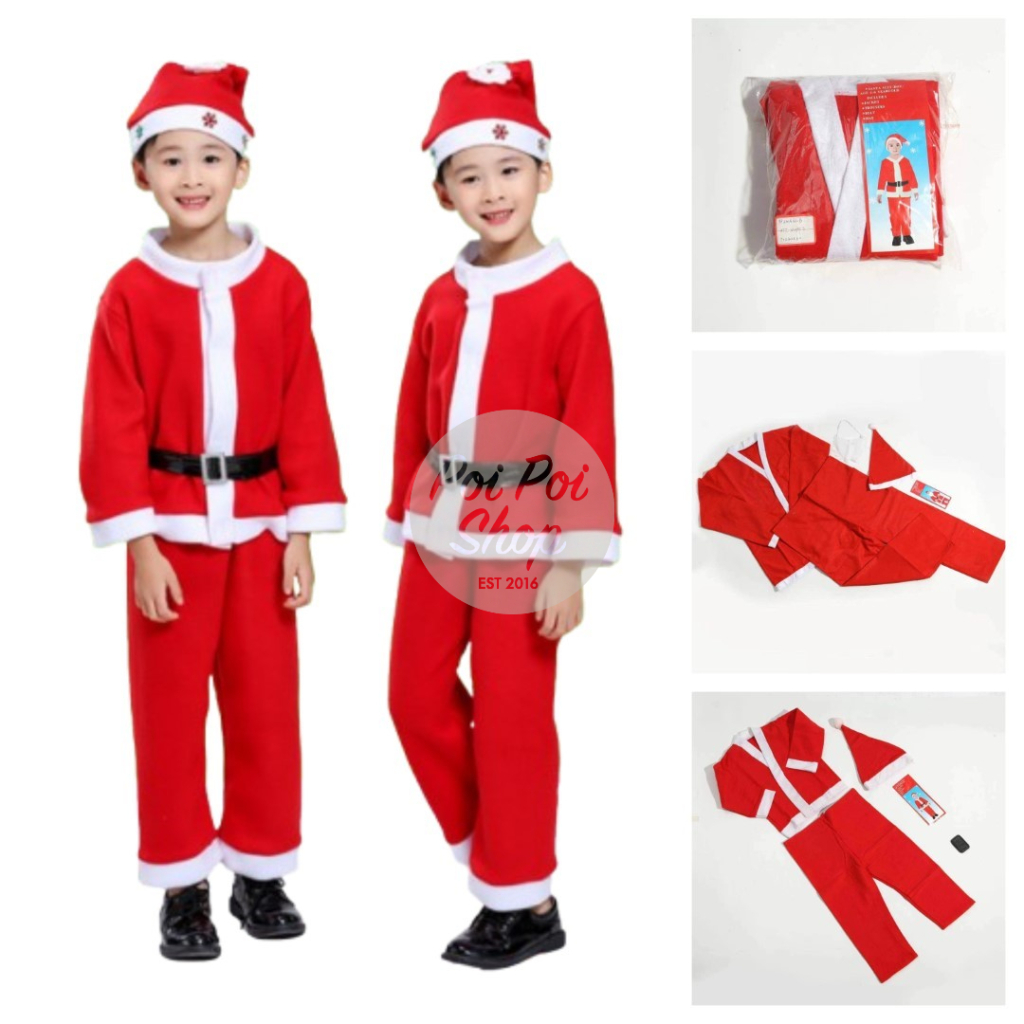 Jual Baju Natal Kostum Santa Anak Cowok Laki-Laki Christmas Cosplay ...