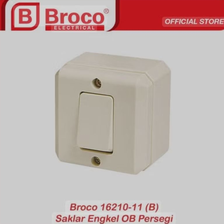 Jual Saklar Engkel OB Persegi BROCO Tempel Series 16210 New Gee ...