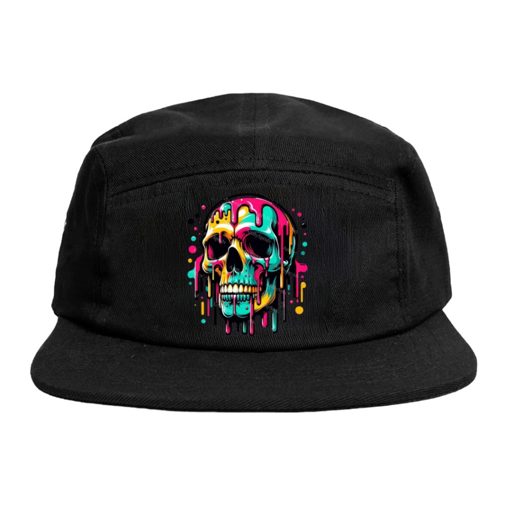Jual Topi Snapback Five Panel Premium Gambar Tengkorak Aksesoris Unisex ...
