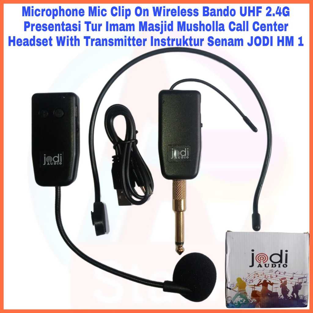 Jual Microphone Mic Clip On Wireless Bando UHF 2.4G Presentasi Tur Imam ...