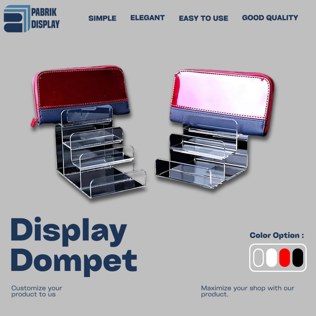 Jual Akrilik Display Multifungsi | Display Dompet Akrilik | | Shopee ...