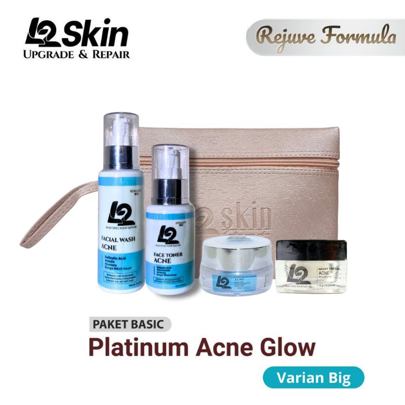 Jual L2Skin - Paket Platinum ACNE GLOW (REJUVE Formula) : Big & Intro ...