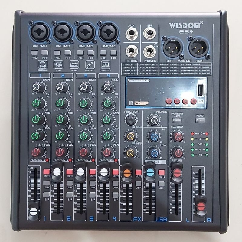 Jual Mixer Wisdom ES 4 Original 4 Channel Bluetooth USB Wisdom ES4 ...
