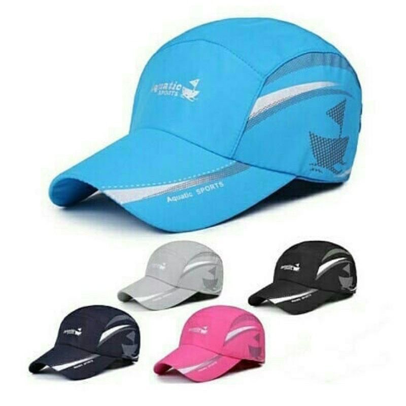 Jual topi sport aquatic olahraga senam gowes topi perasut topi golf ...