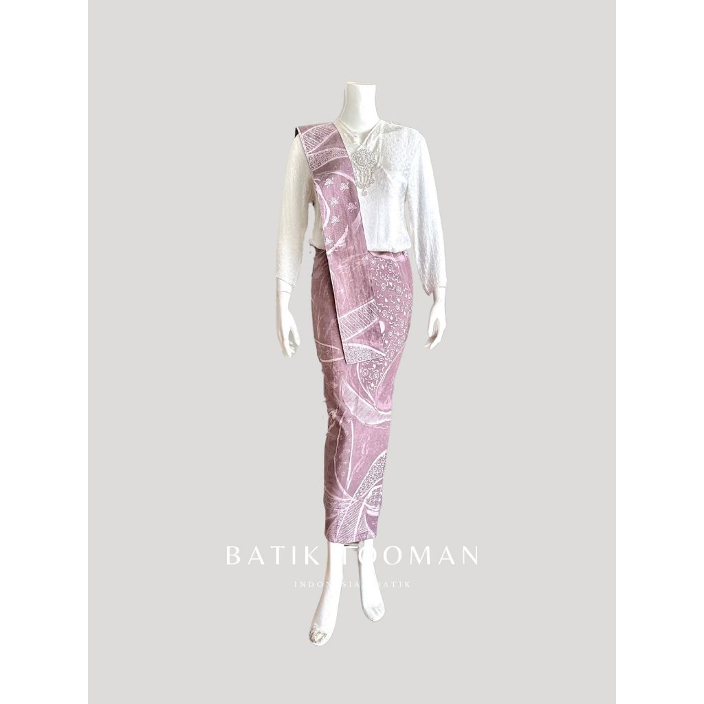 Jual RANUM Rok Batik Warna Mauve Model Span Instan Resleting Bahan ...