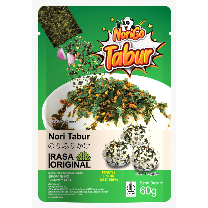 Jual Nori tabur rumput laut panggang Nori Go Tabur HALAL rasa original ...