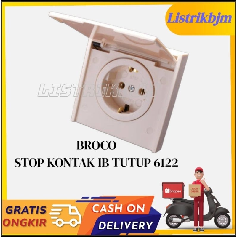 Jual STOP KONTAK IB TANAM TUTUP BROCO 6122 | Shopee Indonesia