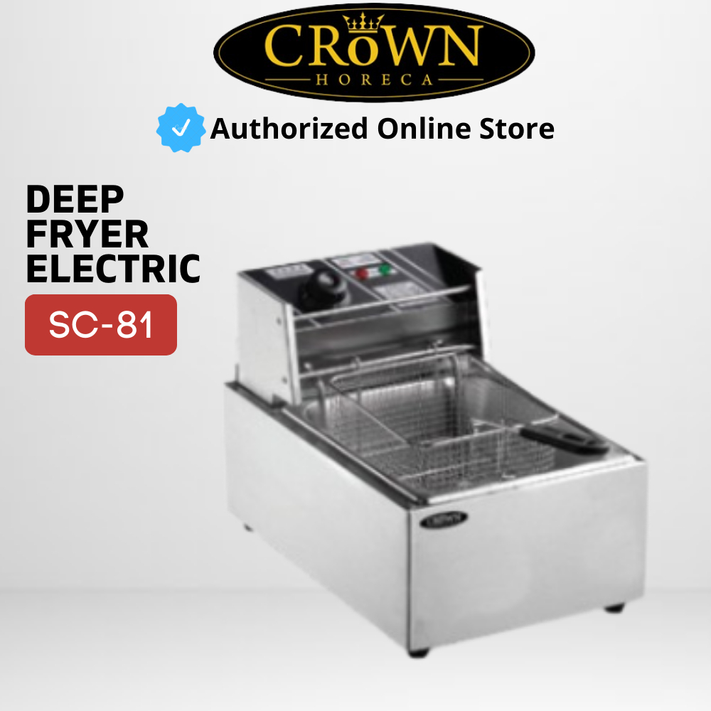 Jual CROWN SC-81 Electric Deep Fryer / Penggorengan Listrik 1 Tungku 6 Liter | Shopee Indonesia