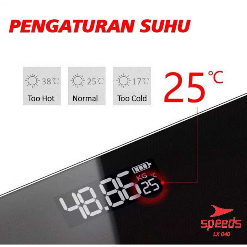 Jual SPEEDS Timbangan Badan Digital Kaca Scale Weighing Scale Alat Ukur ...