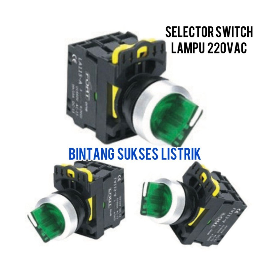 Jual ORIGINAL Selector Switch Lampu LED 3 Posisi Stay Put LA115-A5 ...