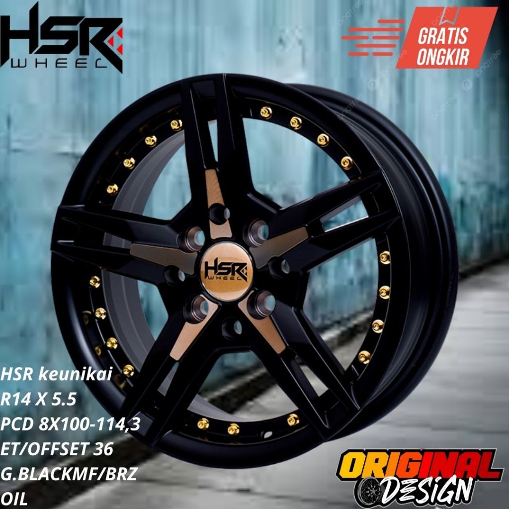 Jual Velg mobil ring 14 Pelek R14 HSR KEUNIKAI Untuk corolla , karimun , agya , mirrage | Shopee ...