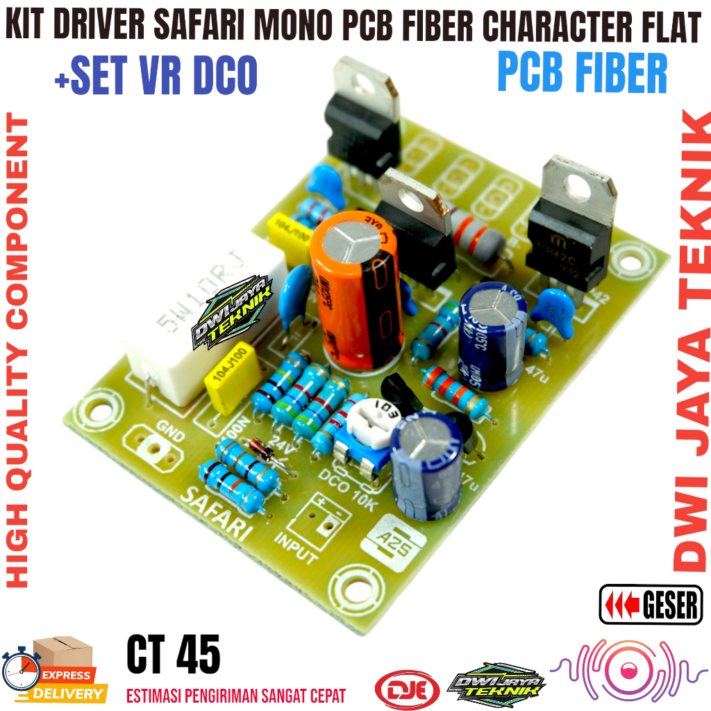 Jual Kit Driver Safari Pcb Fiber Character Flat Plus Set DCO | Shopee ...