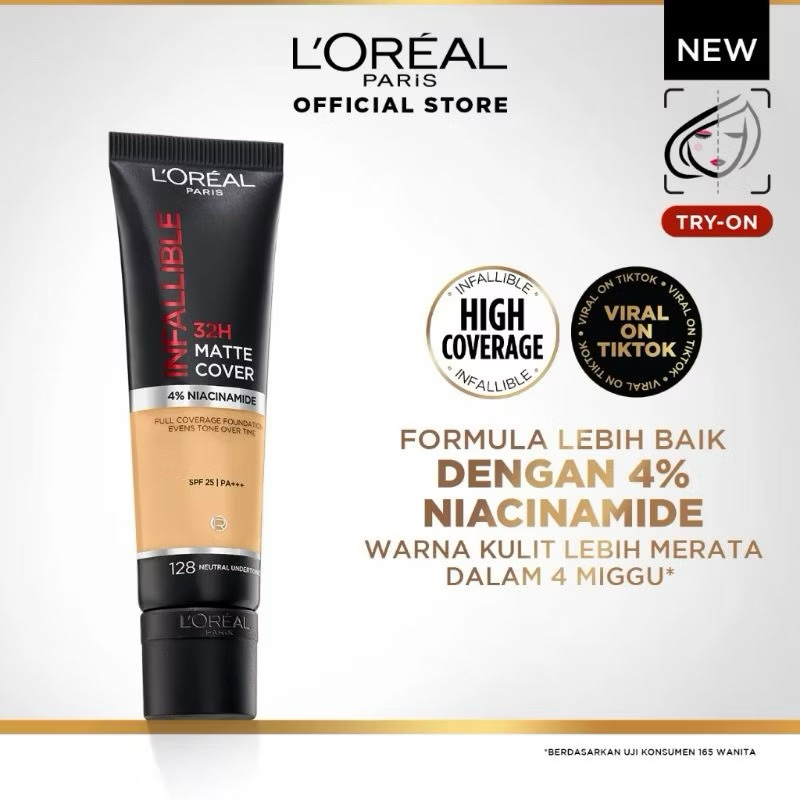 Jual LOREAL (L'OREAL) INFALLIBLE 24H MATTE COVER FOUNDATION | ALAS ...