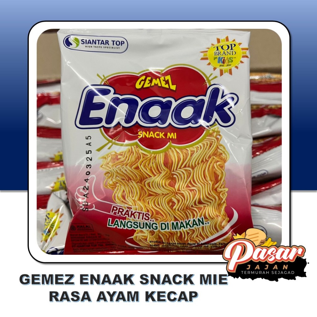 Jual Gemez Enaak Snack Mie Rasa Ayam Kecap Isi 10pcs x 16gr | Shopee ...
