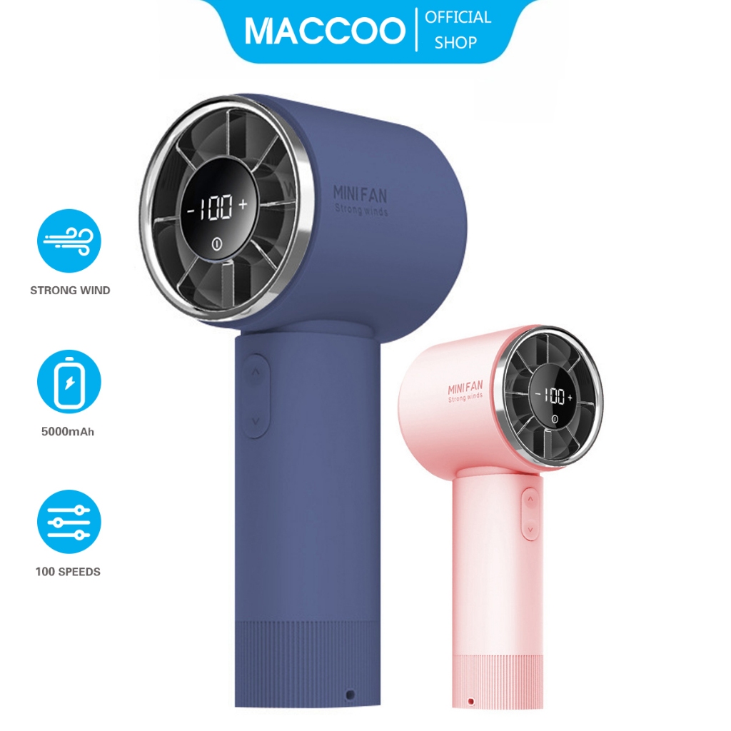 Jual MACCOO Mini Kipas Strong Wind 100 Gear Wind Speed Angin Dengan ...